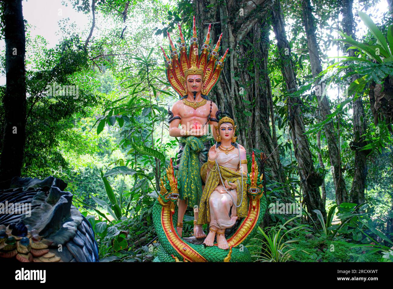 Serpent king of Nagas in Thailand.Naga or serpent statue Stock Photo ...