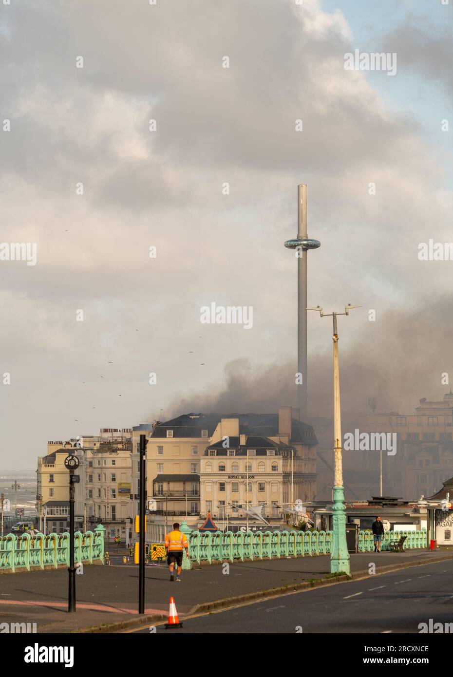 Albion hotel on fire as firefighters attend hi-res stock photography ...