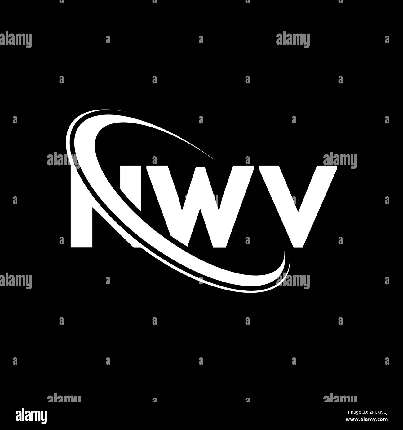Nwv logo design Stock Vector Images - Alamy