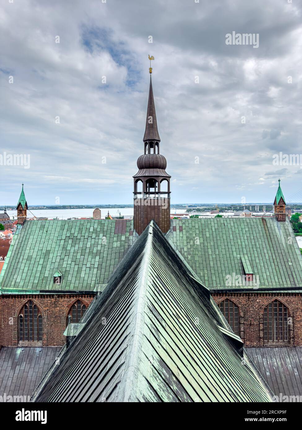 An old building with sharp roofs, peaked roof Stock Photo - Alamy