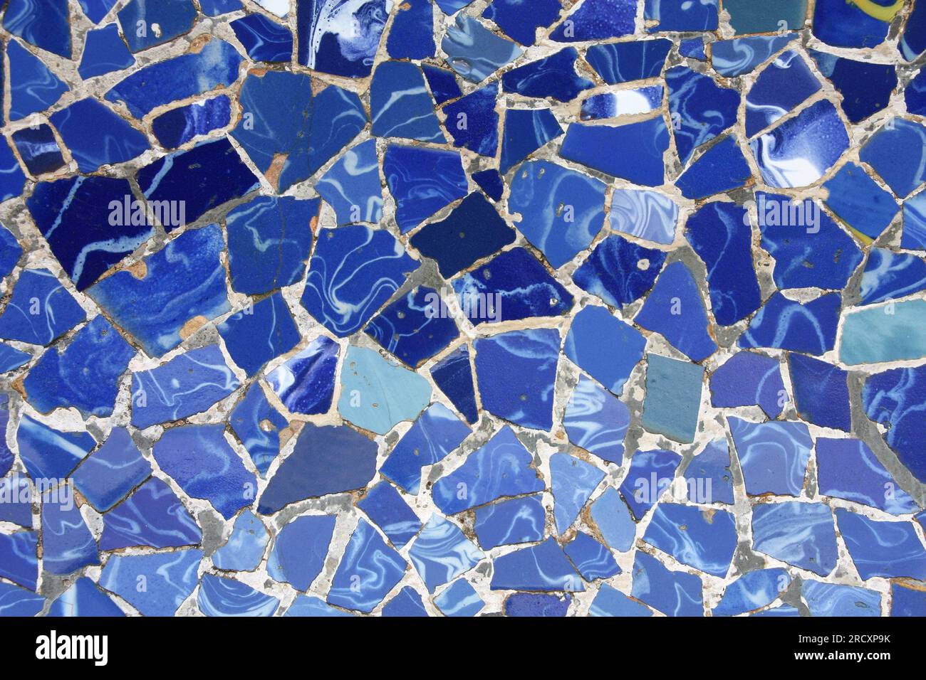 Barcelona mosaic pattern by Antoni Gaudi. Modernist style ornament in ...
