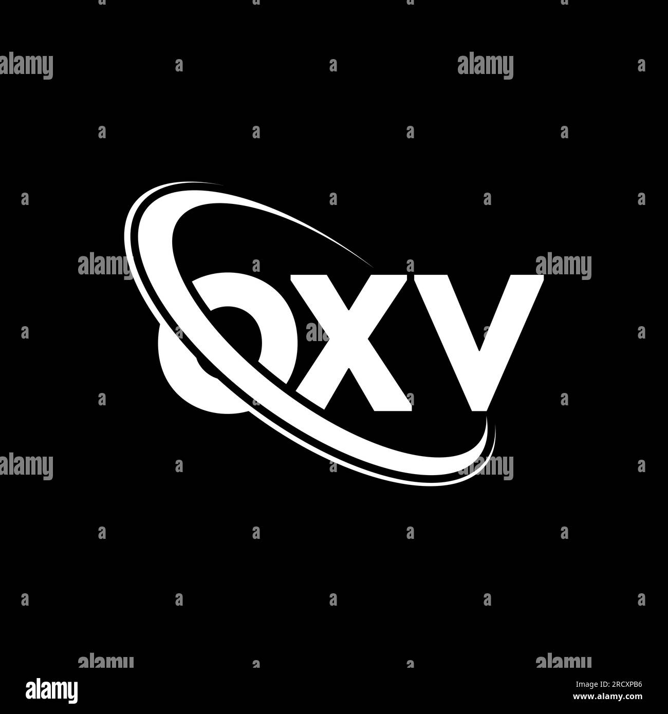 OXV logo. OXV letter. OXV letter logo design. Initials OXV logo linked ...