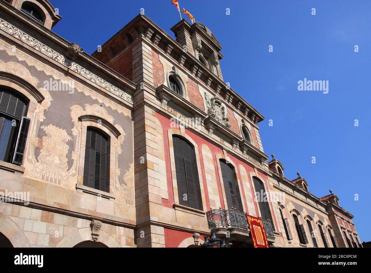 Parliament of Catalonia building in Barcelona, Spain. Government of ...