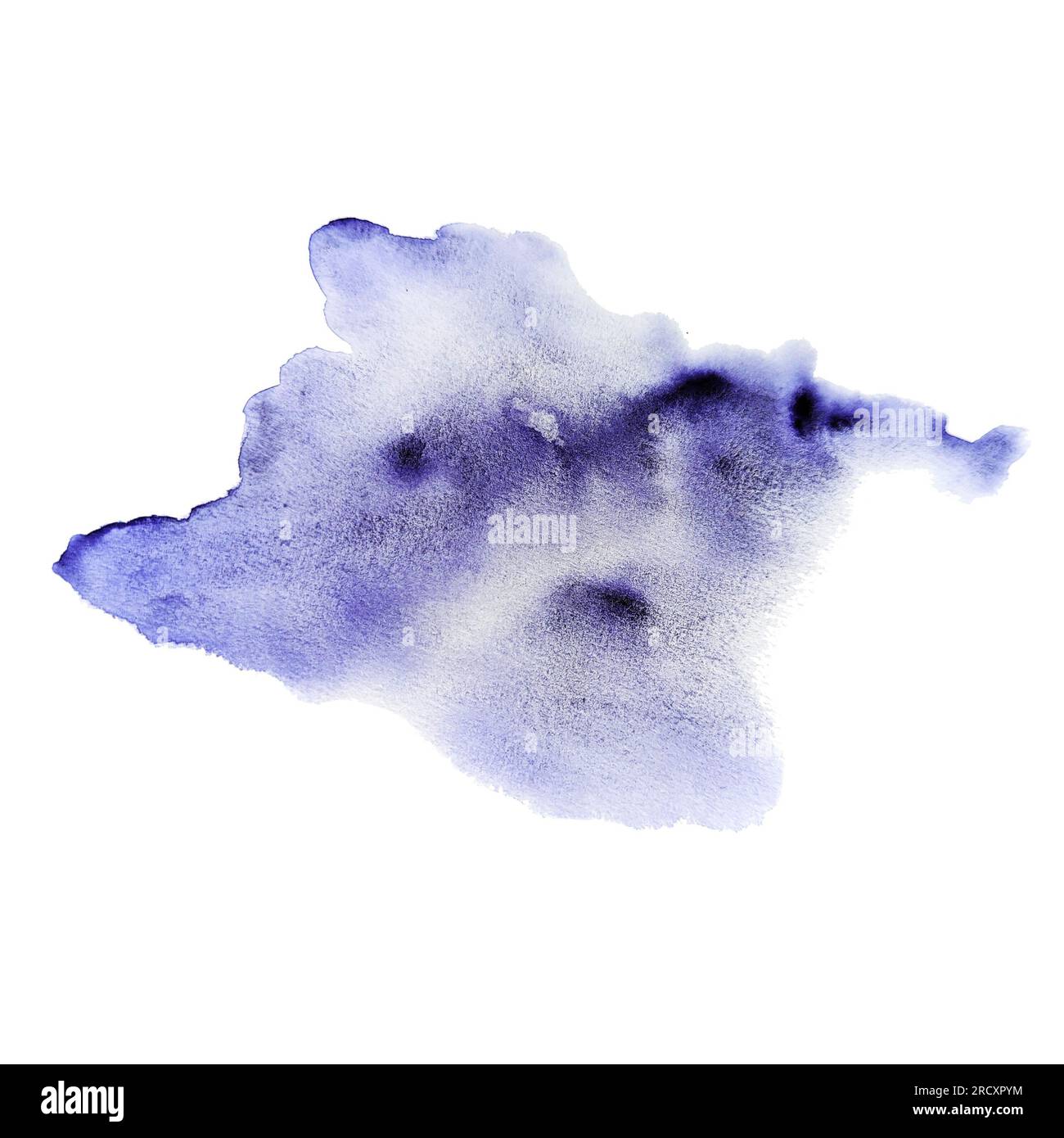 Abstract watercolor grunge stain isolated on white background. Hand ...