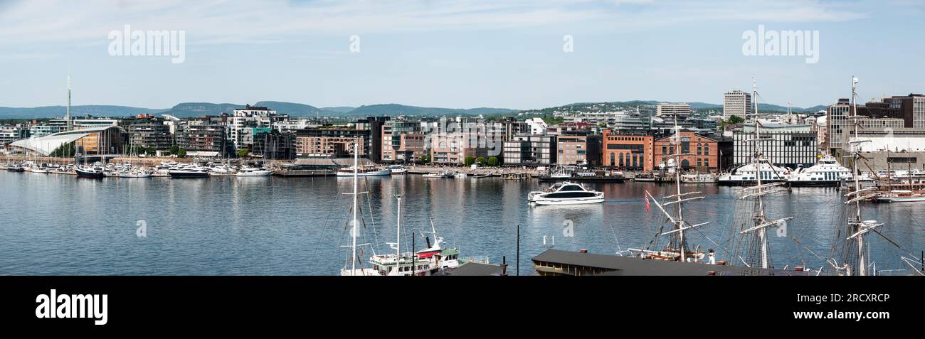 Around Oslo - Panoramic view from the roof of the Opera House Stock ...