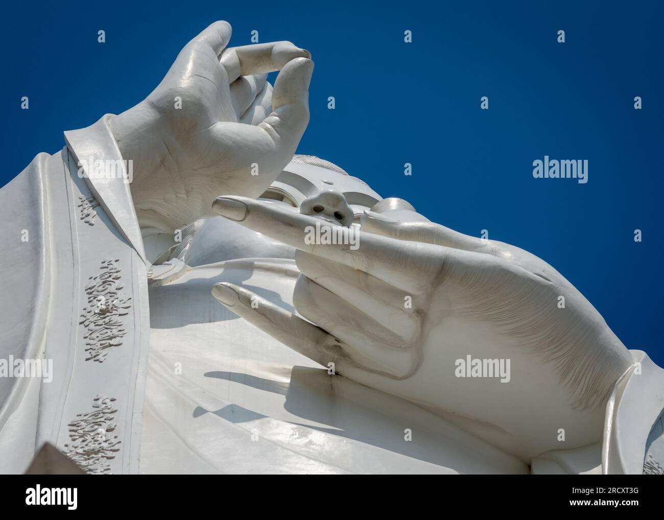 Closeup of face and hands of the giant statue of Avalokitesvara ...