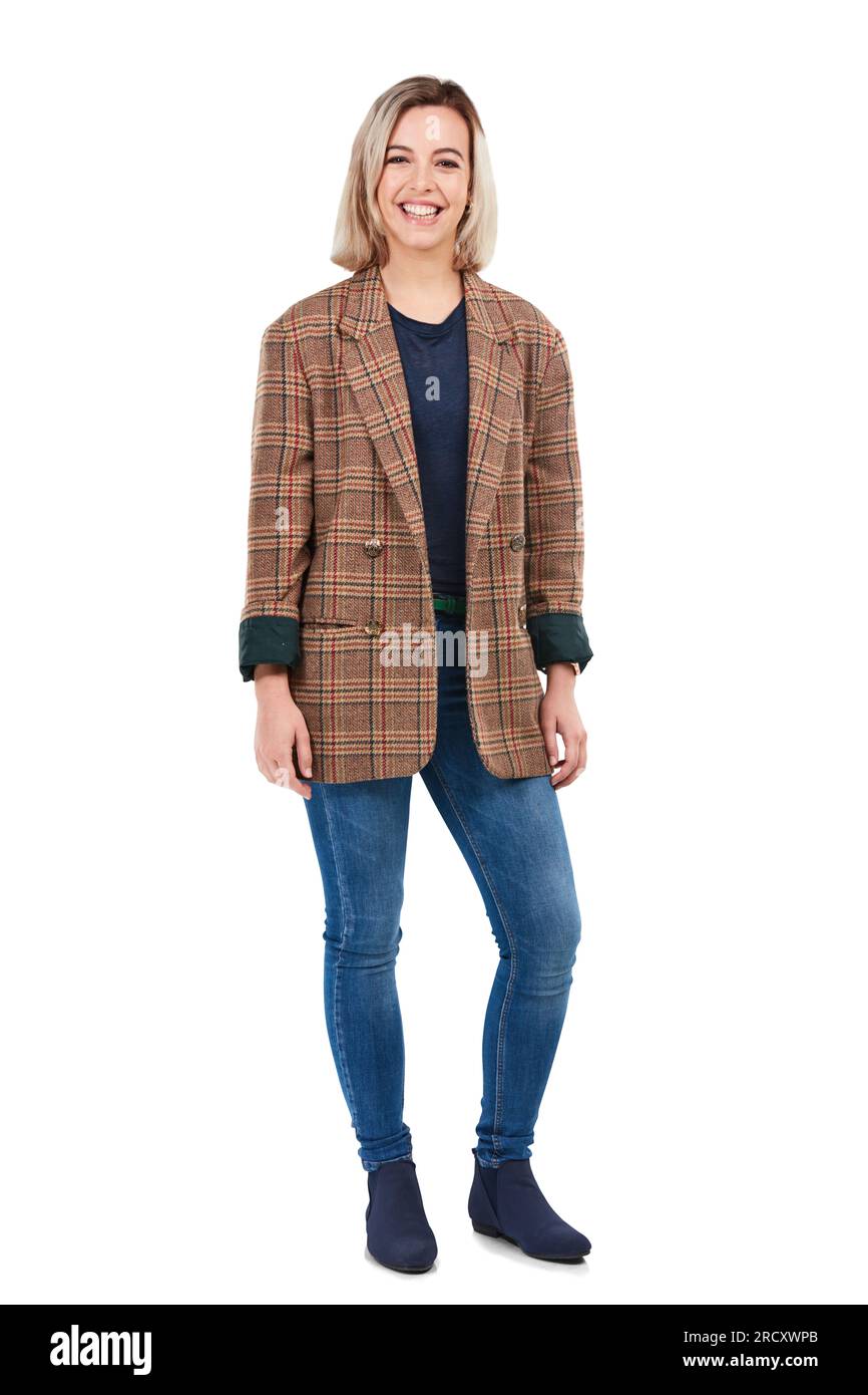 Smile, relax and portrait of woman isolated on transparent png ...