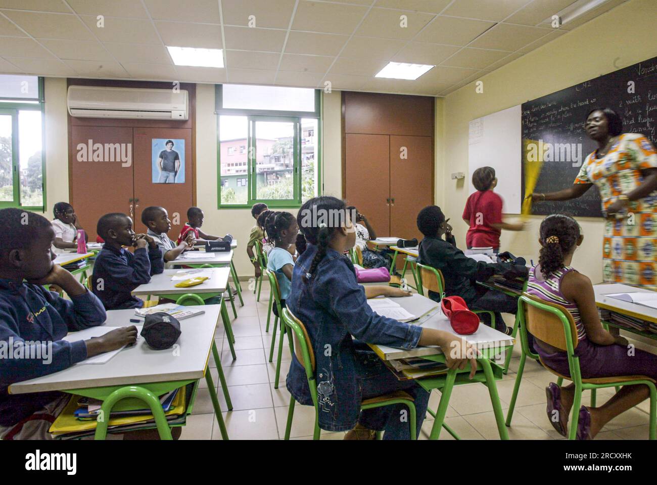 A primary school classroom in the Michel Dirat school complex in ...