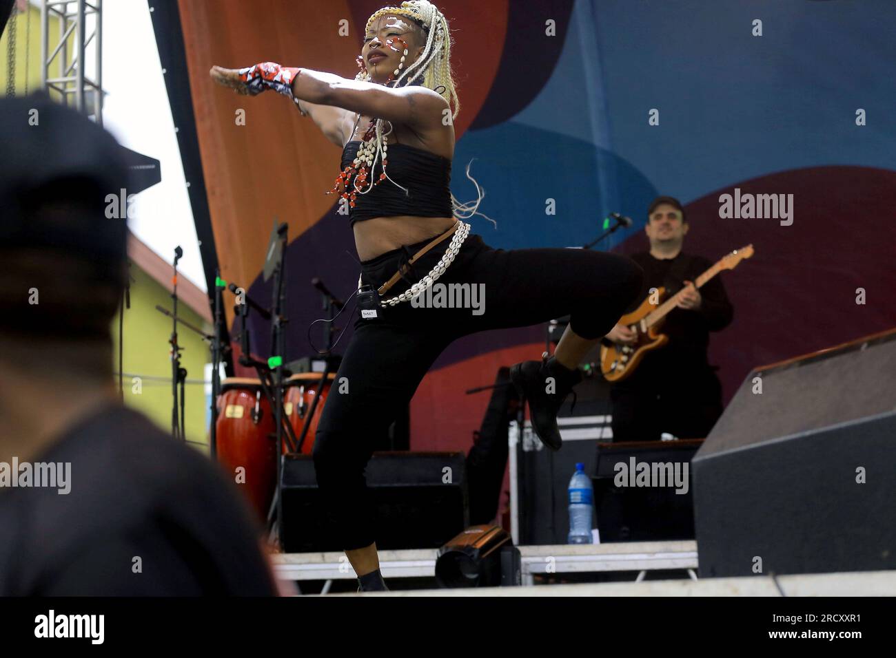 The Ivorian singer and dancer, Dobet Gnahore during her performance at ...