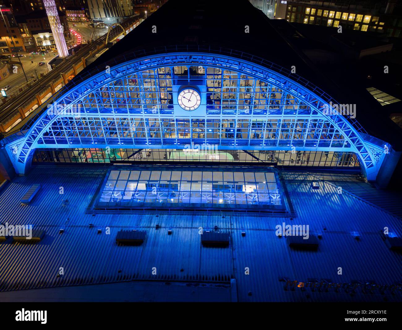 Aerial view of The Manchester Central Convention Centre also known as ...