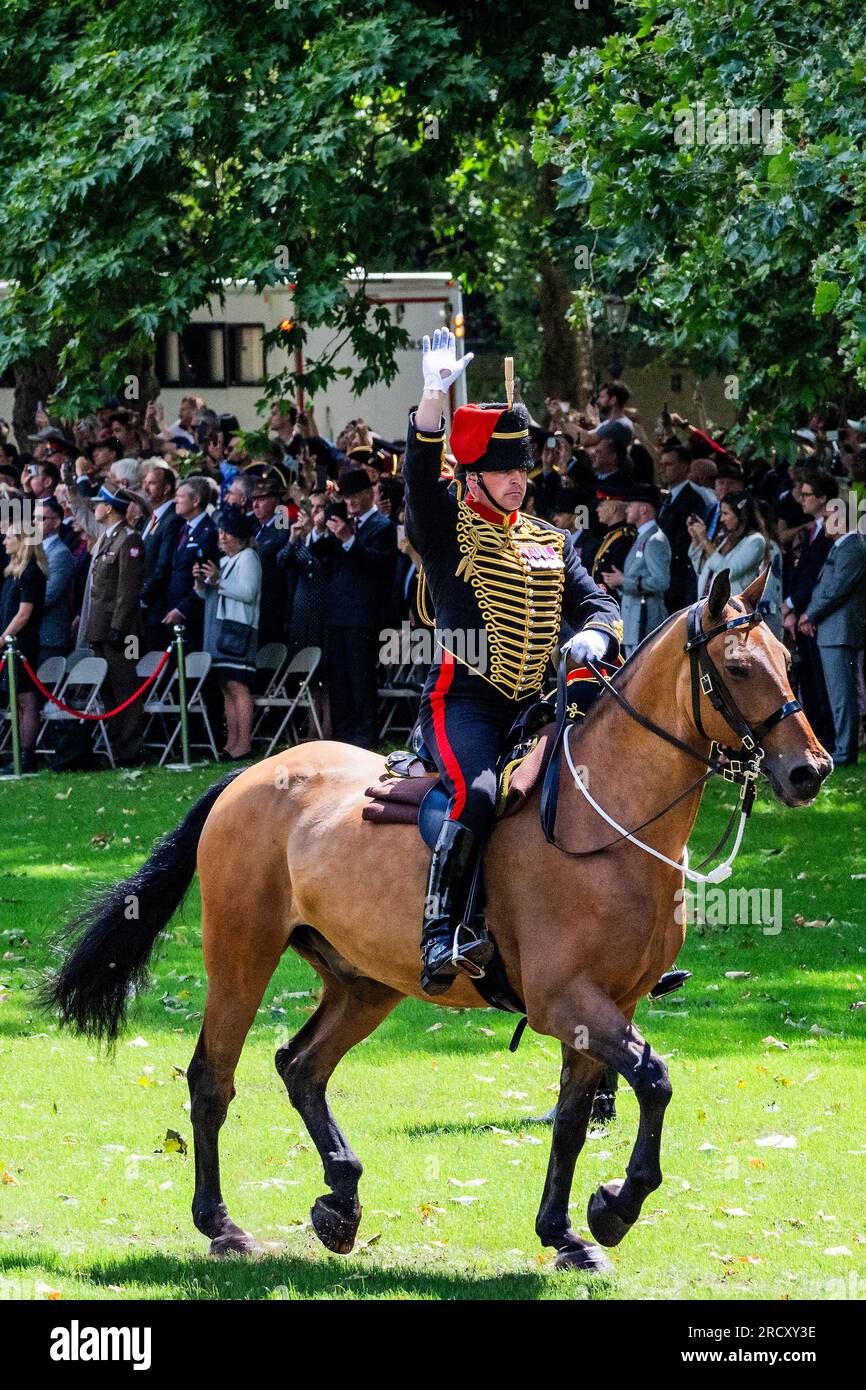 London, UK. 17th July, 2023. After the salute the guns are taken out of ...