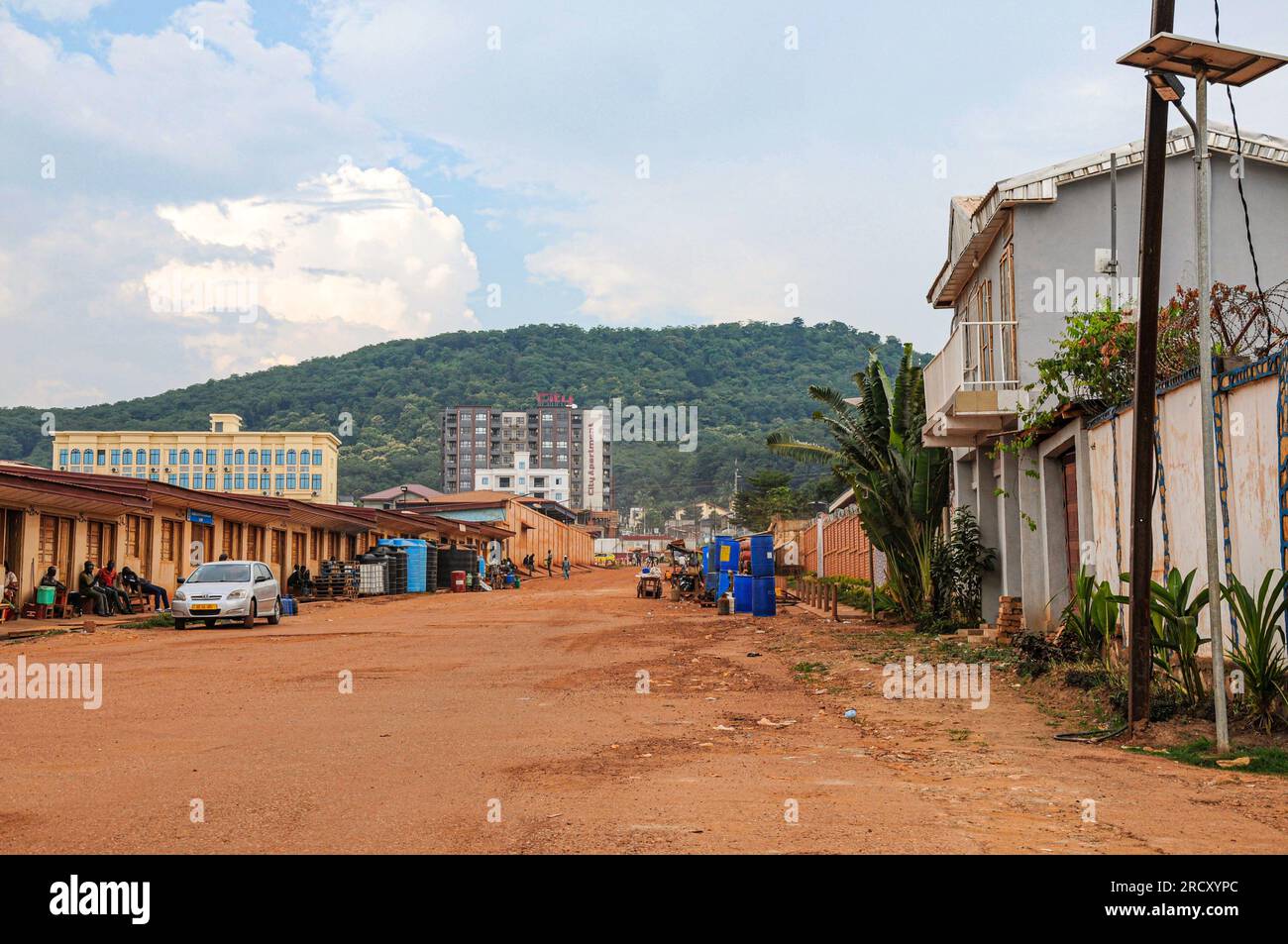 A street view in Bangui, the capital of the Central African Republic ...