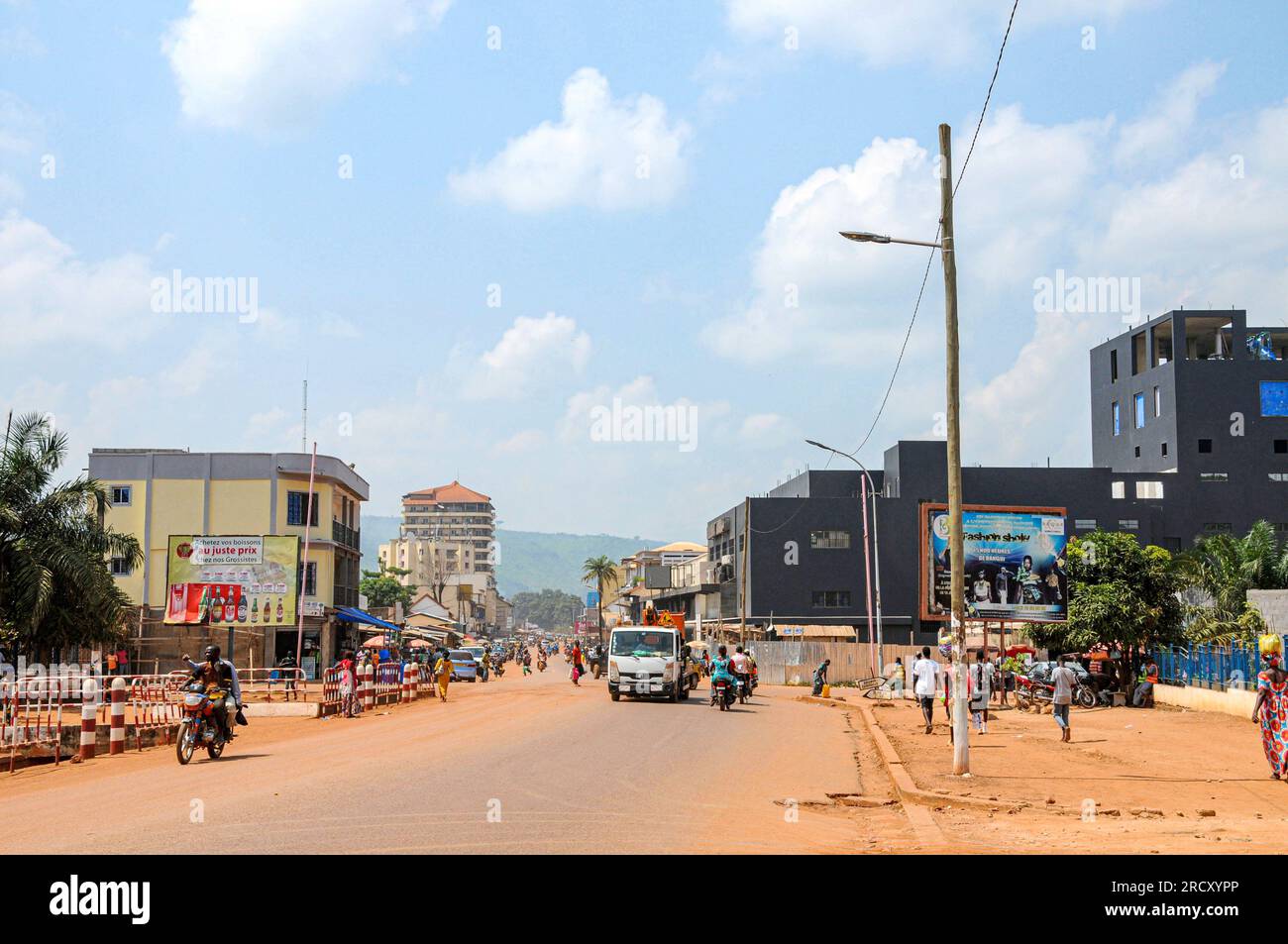 Avenue de l'Indépendance in Bangui, the capital of the Central African ...