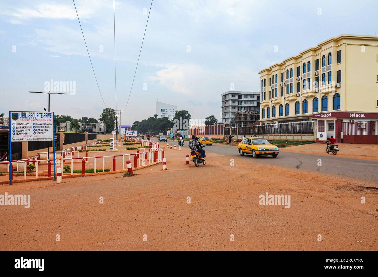 A street view in Bangui, the capital of the Central African Republic ...