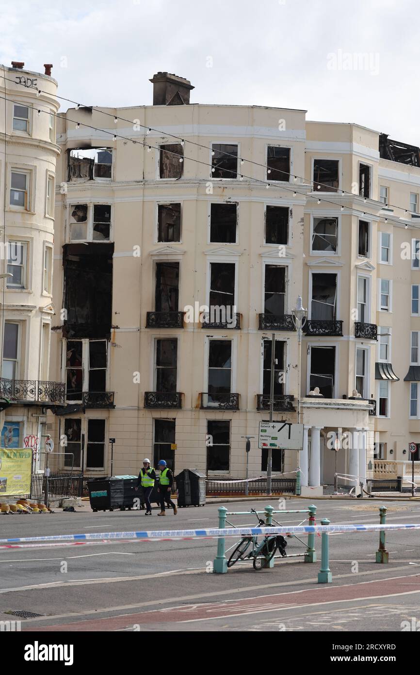 Brighton, UK. 17th July, 2023. Fire and Rescue services outside the ...