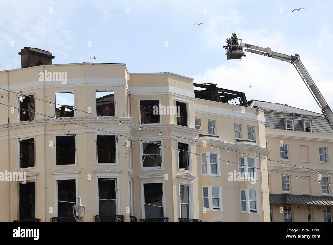 Brighton, UK. 17th July, 2023. The damaged Royal Albion Hotel is ...
