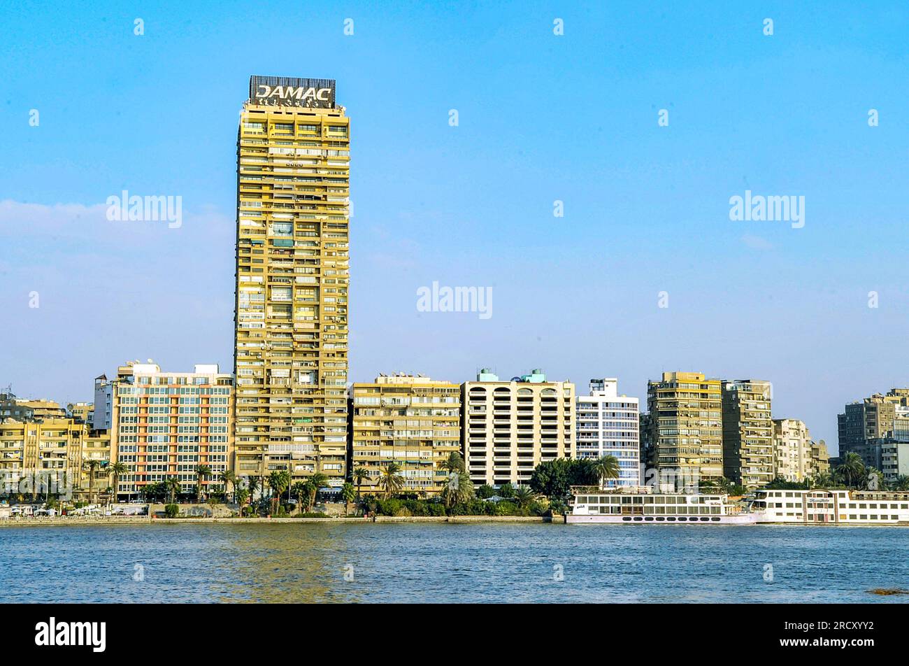 The Nile River crossing Cairo, the capital of Egypt, on January 24 ...