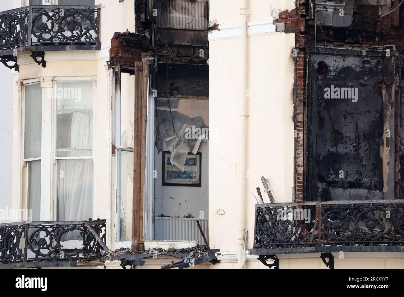 Brighton, UK. 17th July, 2023. A picture is all that remains in a ...