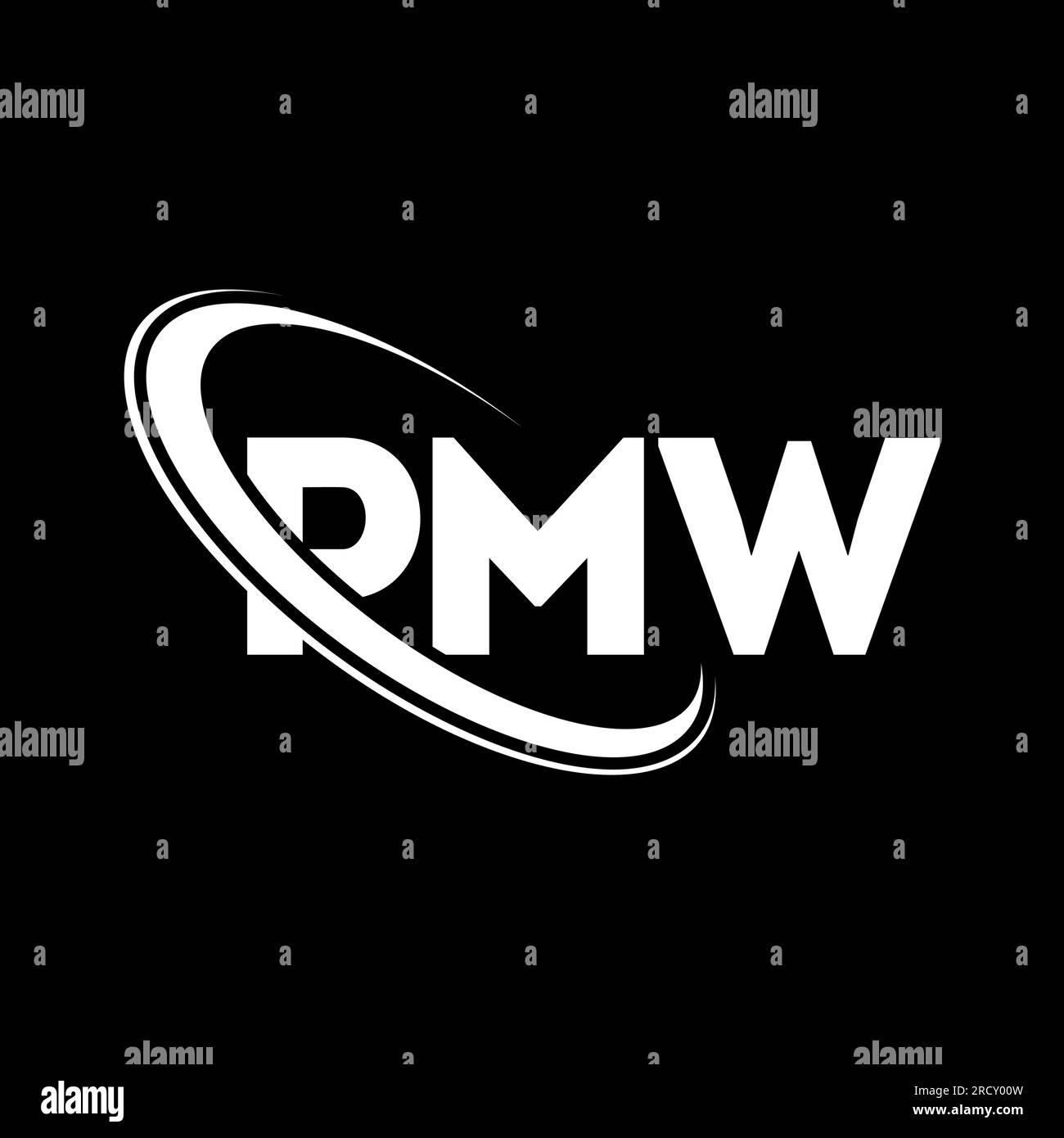 PMW logo. PMW letter. PMW letter logo design. Initials PMW logo linked with circle and uppercase ...