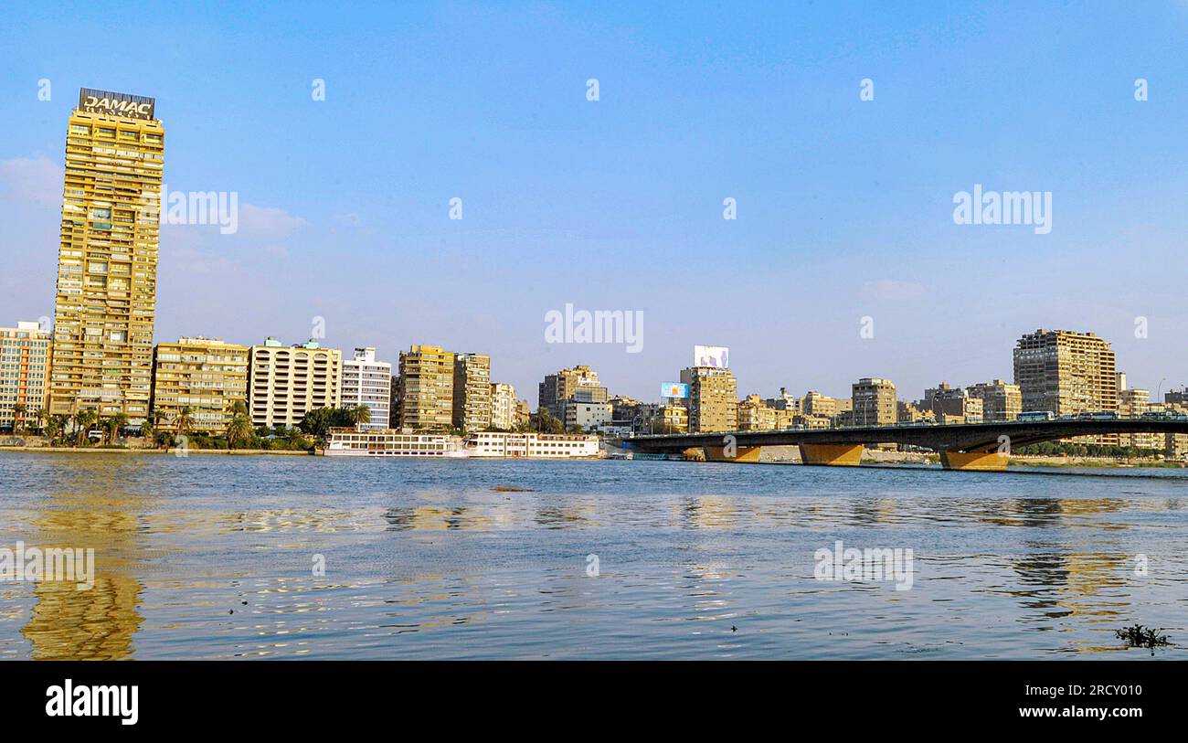 The Nile River crossing Cairo, the capital of Egypt, on January 24 ...