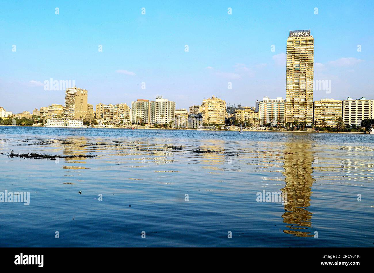 The Nile River crossing Cairo, the capital of Egypt, on January 24 ...