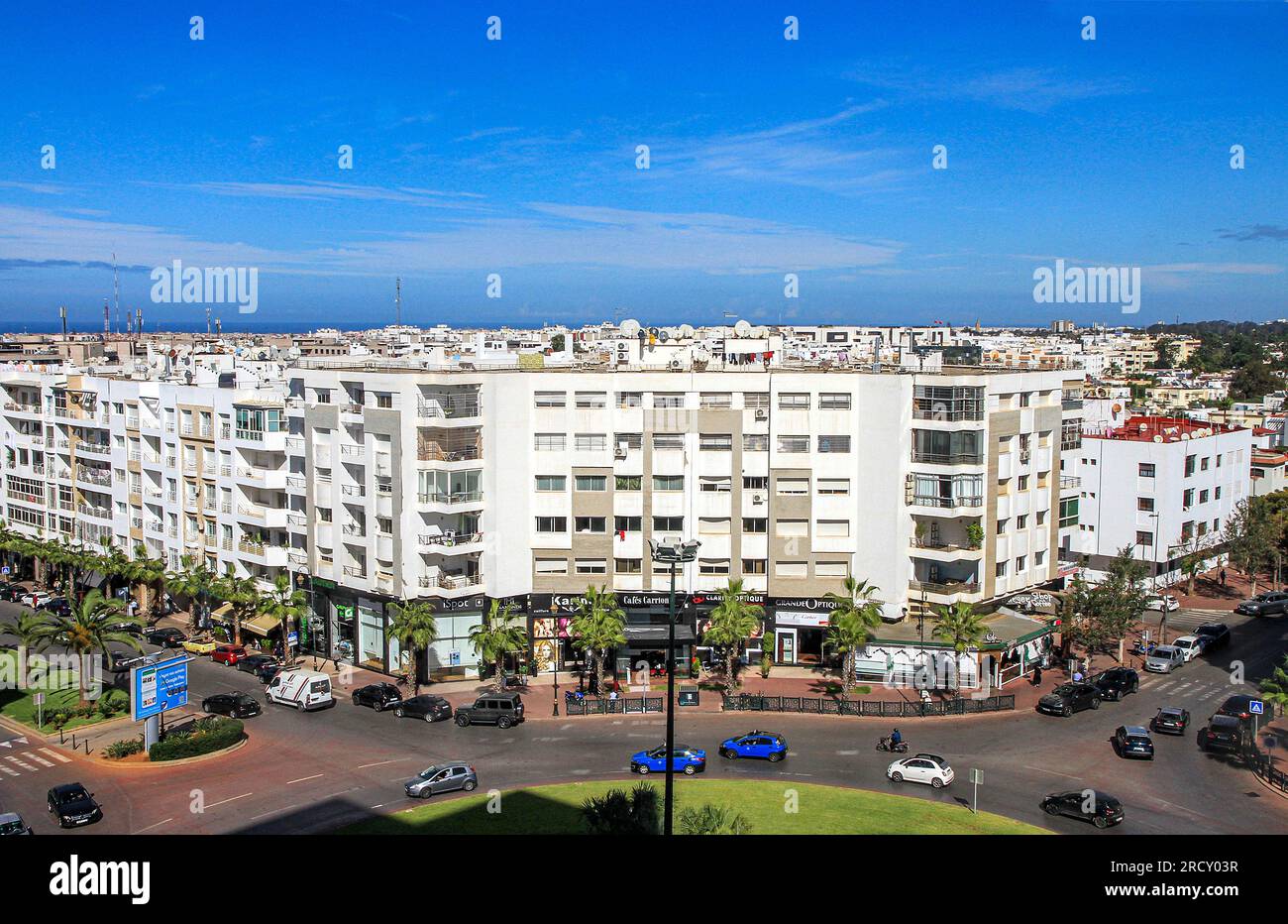 A view of a business district in Rabat, the capital of Morocco, on 2 ...