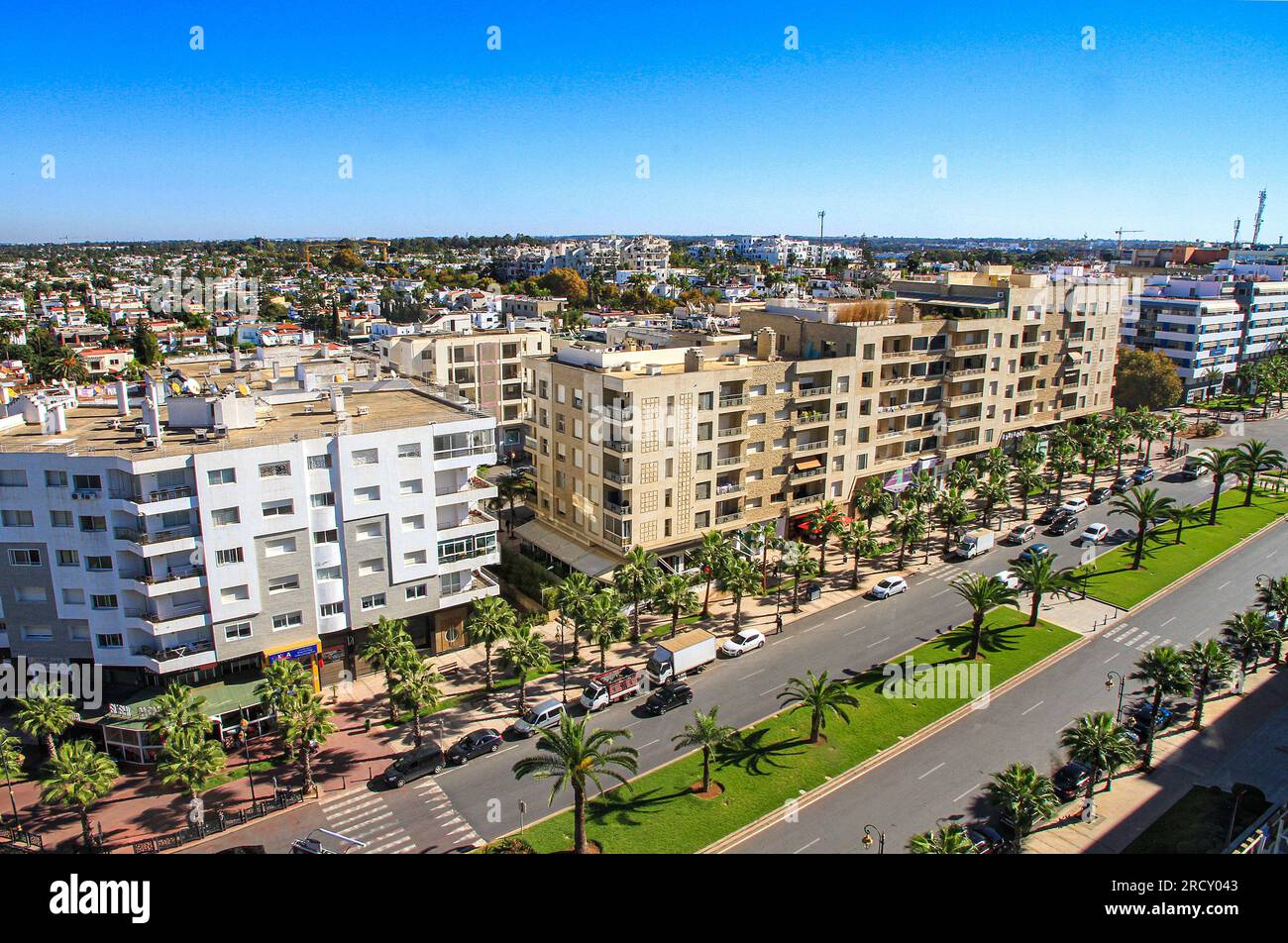 A view of a business district in Rabat, the capital of Morocco, on 7 ...