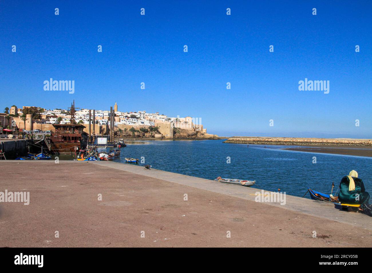 A partial view of the corniche of Rabat, the capital of Morocco, on ...