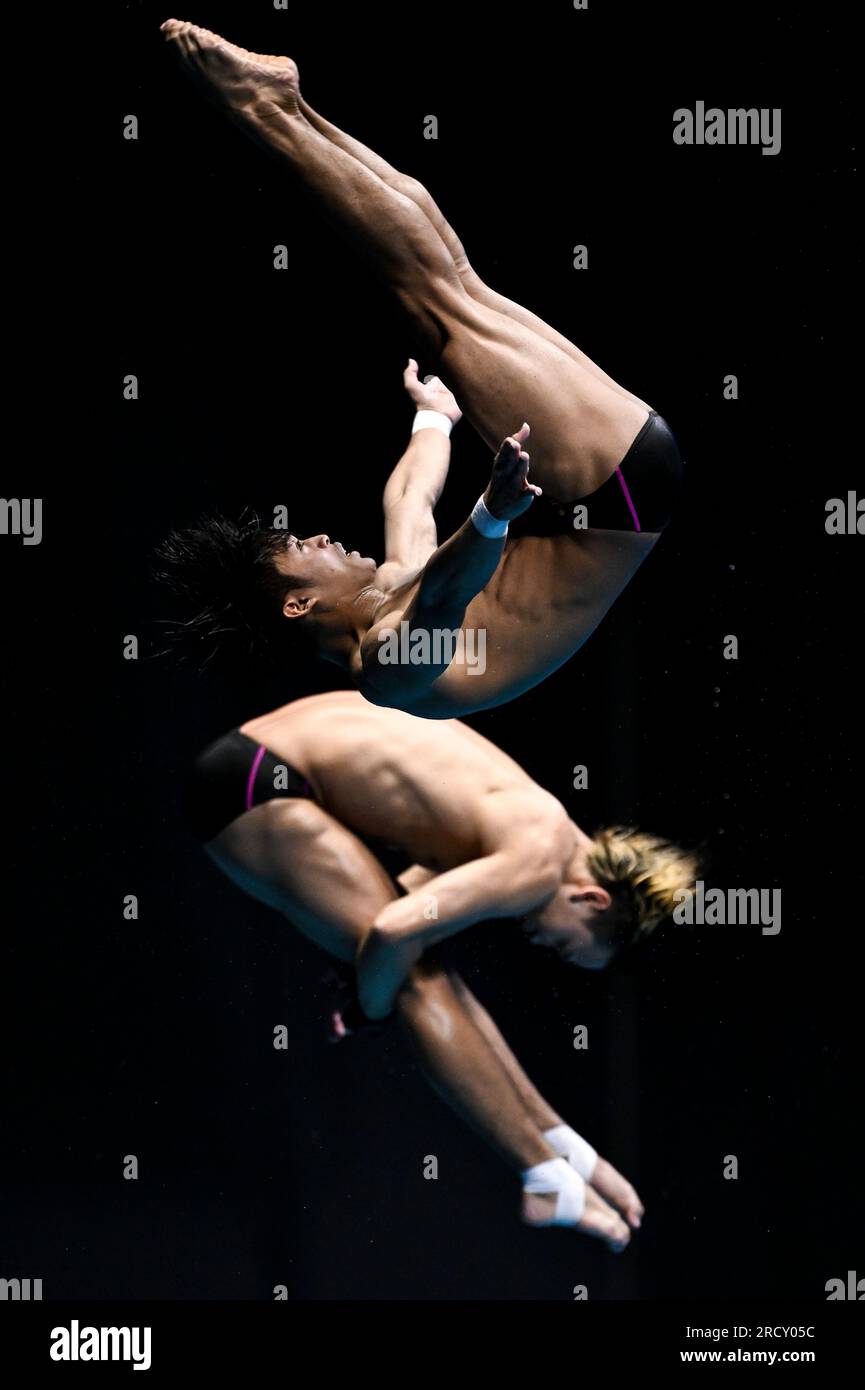 Fukuoka, Japan. 17th July, 2023. Bertrand Rhodict Anak Lises/Enrique ...