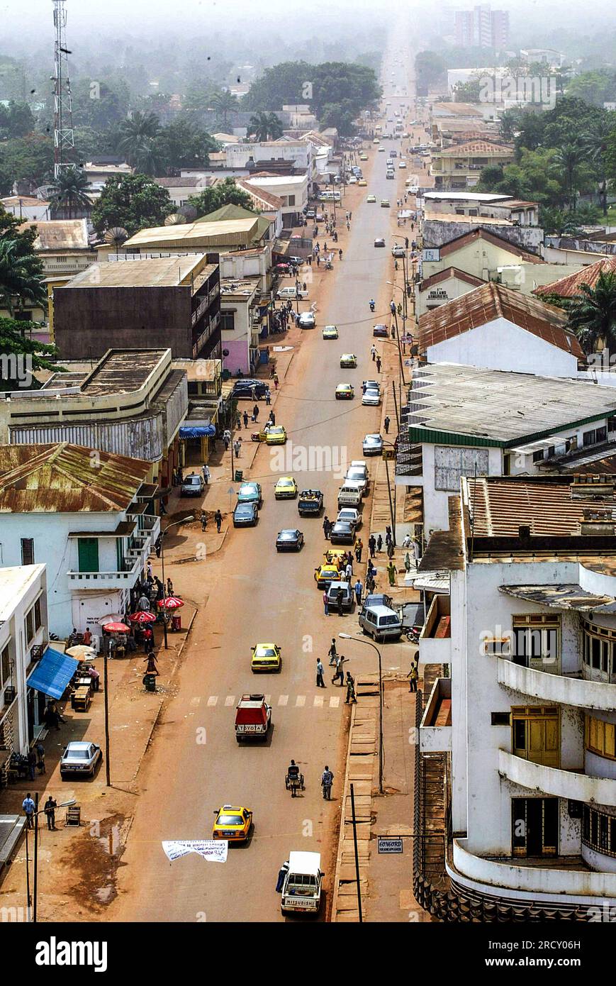 Partial view of downtown Bangui, the Central African capital, May 30 ...