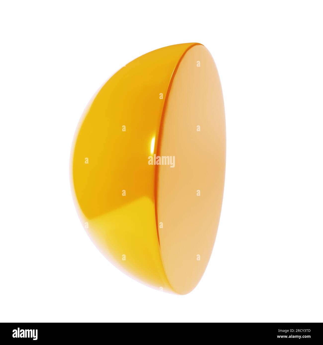 3d element semisphere golden geometric shape. Realistic glossy template ...