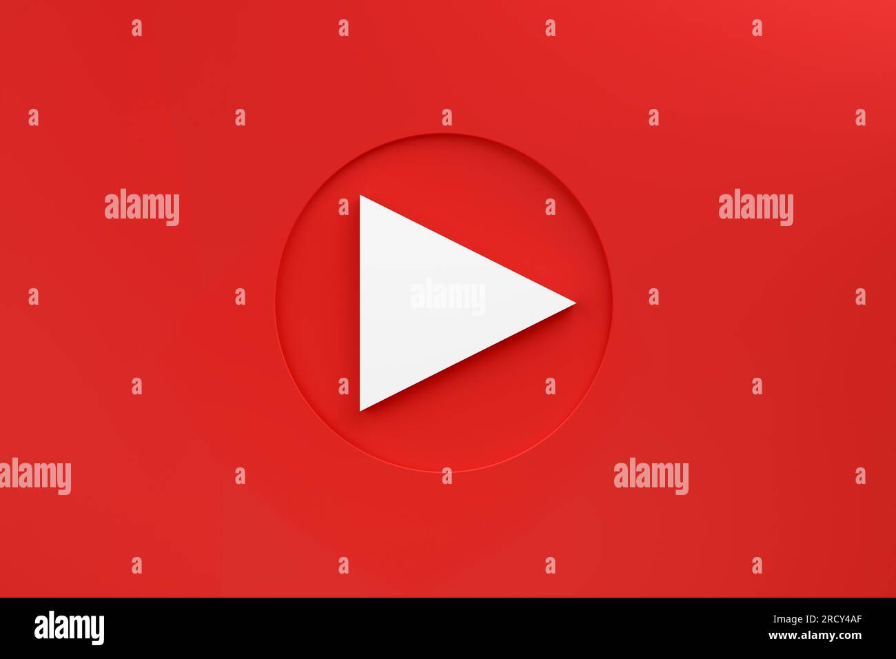 Play symbol or push button on red background. To start a new career ...