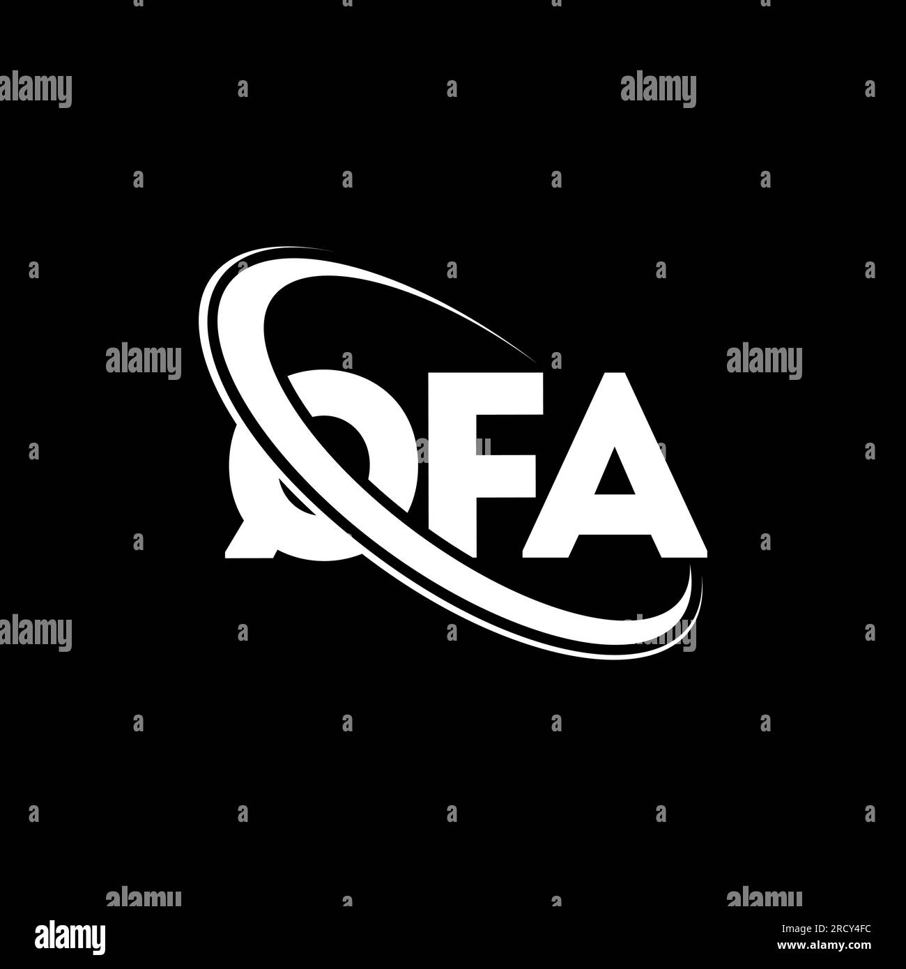 QFA logo. QFA letter. QFA letter logo design. Initials QFA logo linked ...
