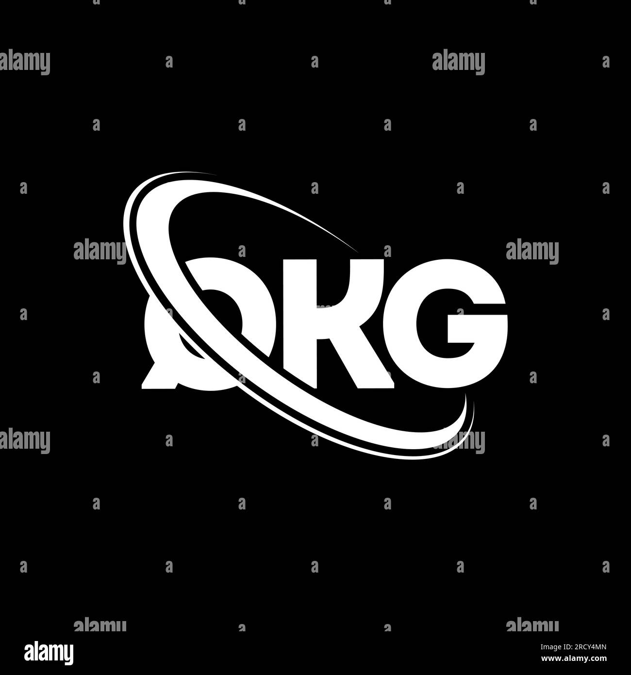 QKG logo. QKG letter. QKG letter logo design. Initials QKG logo linked ...
