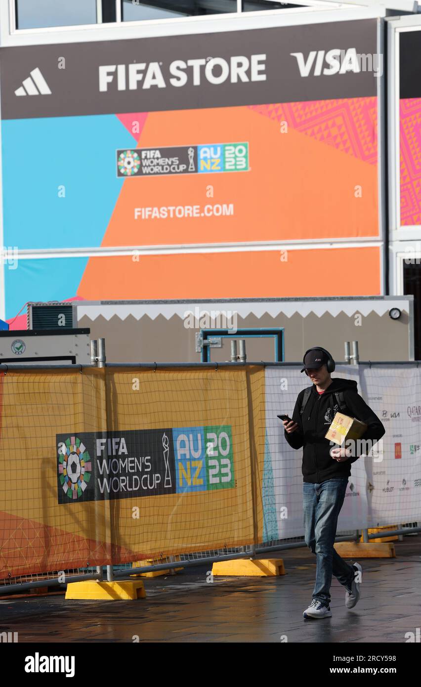 Sydney. 17th July, 2023. A man walks past the playground under ...