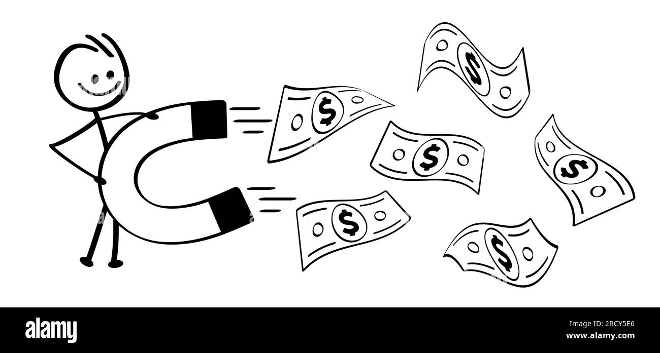 Cartoon bundle usa paper money icon or logo. Vector dollar, money notes ...