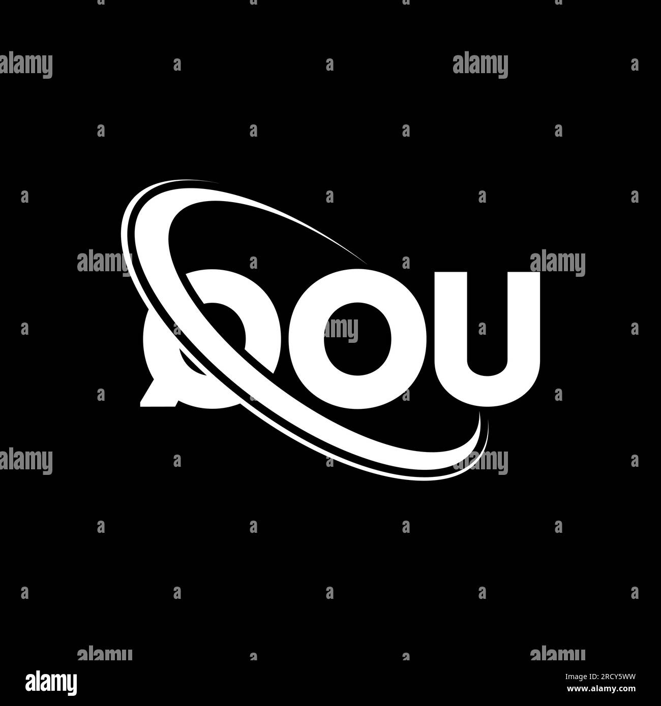 QOU logo. QOU letter. QOU letter logo design. Initials QOU logo linked ...