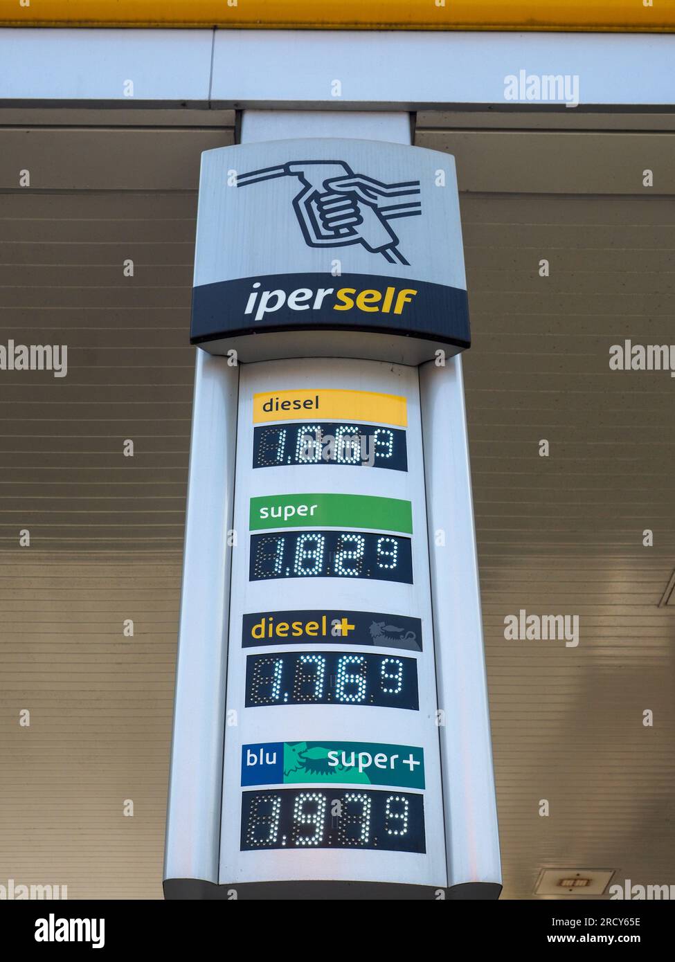 Cremona, Italy - July 3 20223 Self service modern petrol and diesel ...