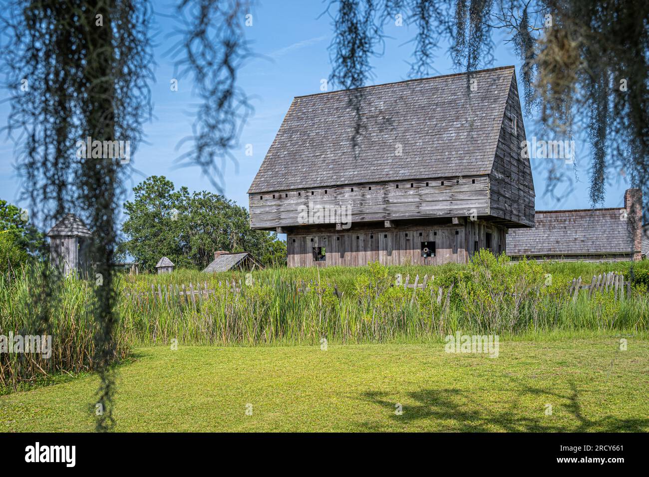 Fort King George State Historic Site blockhouse in Darien, Georgia ...