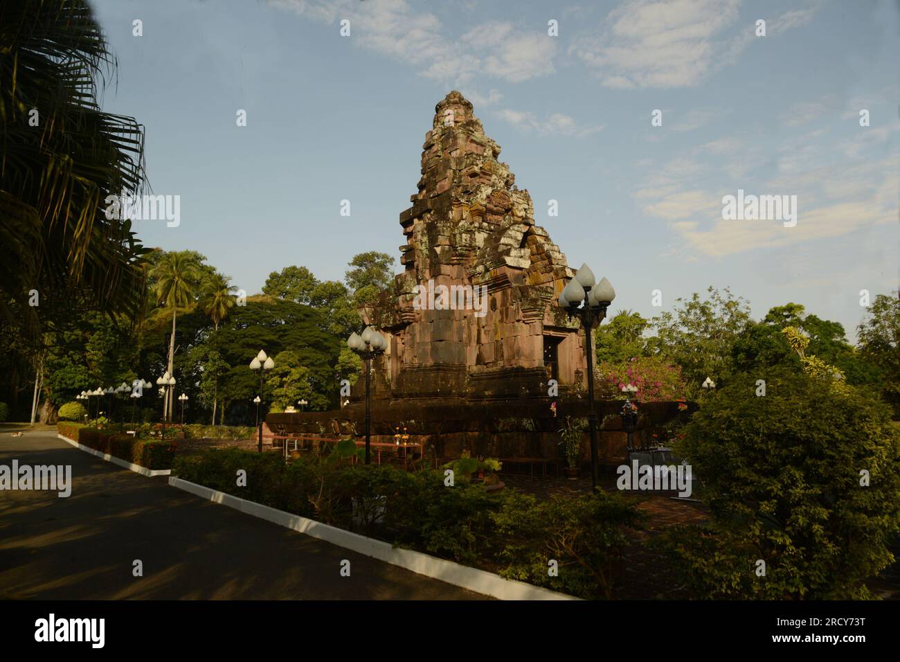 Phra That Narai Jeng Weng is a relic made of sandstone. It looks like a ...