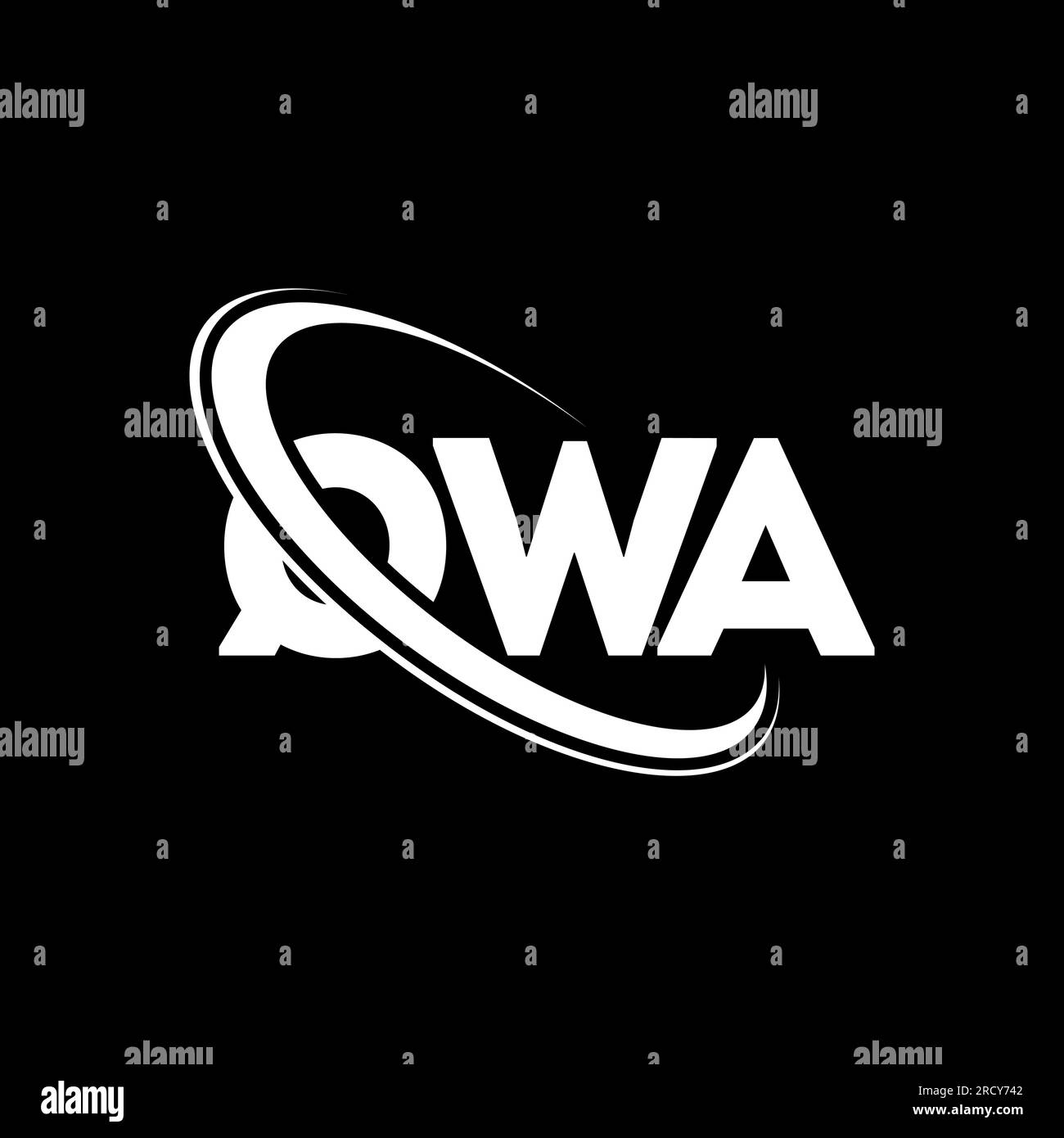 QWA logo. QWA letter. QWA letter logo design. Initials QWA logo linked ...
