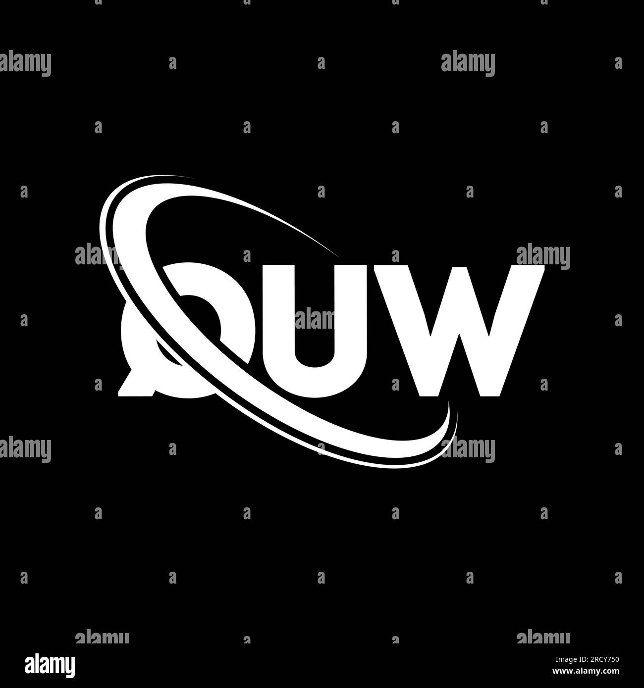 QUW logo. QUW letter. QUW letter logo design. Initials QUW logo linked ...