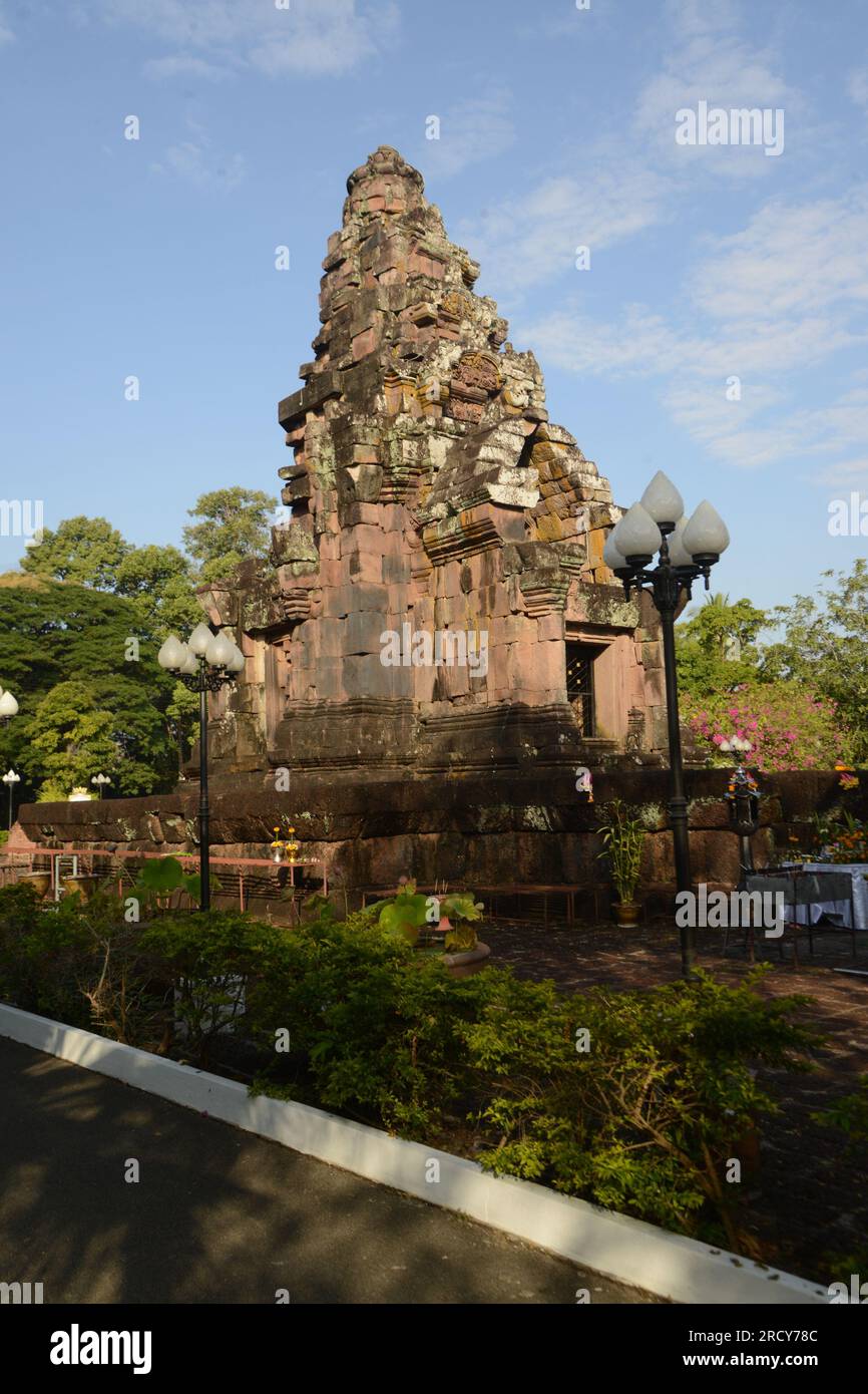 Phra That Narai Jeng Weng is a relic made of sandstone. It looks like a ...