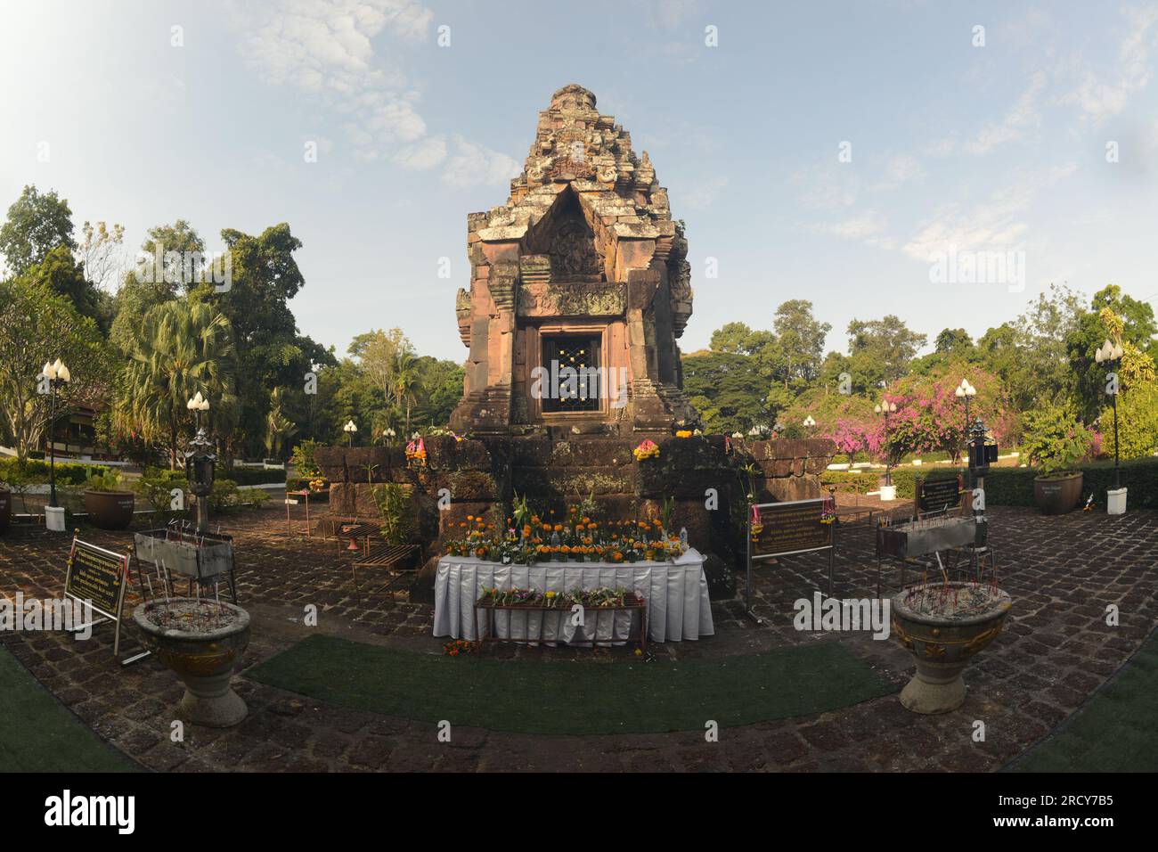 Phra That Narai Jeng Weng is a relic made of sandstone. It looks like a ...