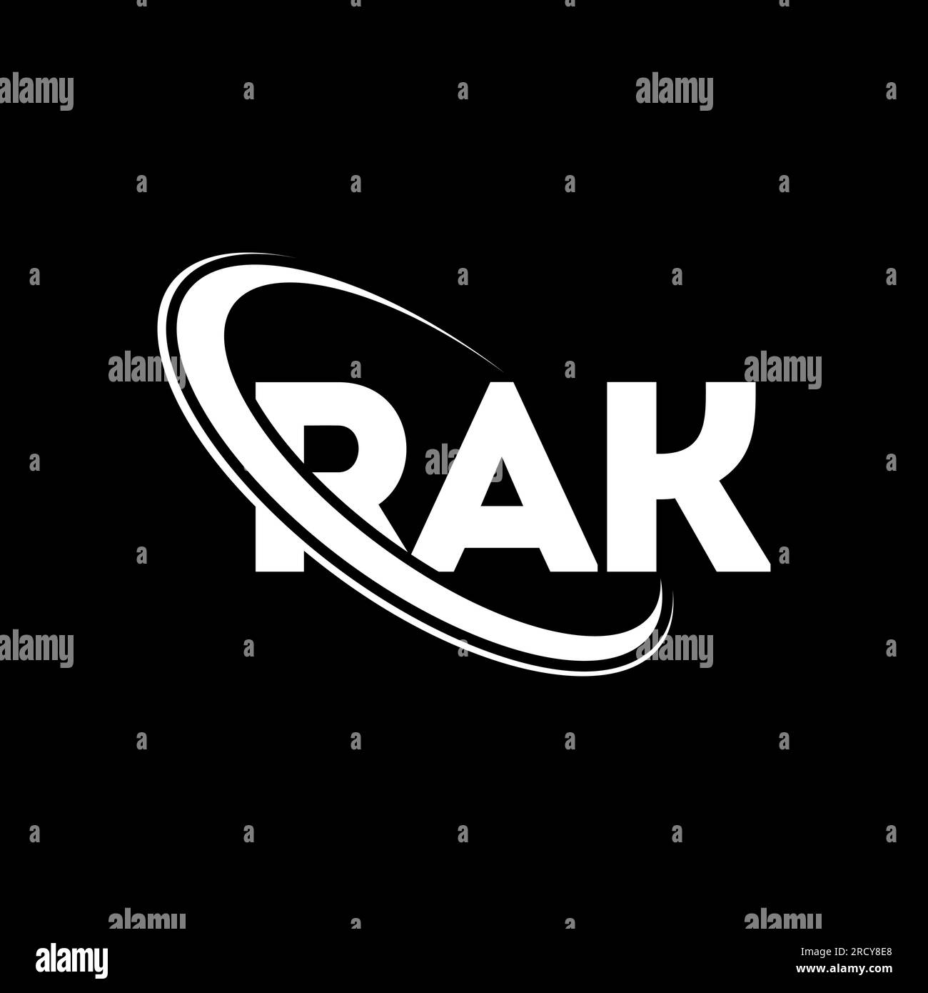 RAK logo. RAK letter. RAK letter logo design. Initials RAK logo linked ...