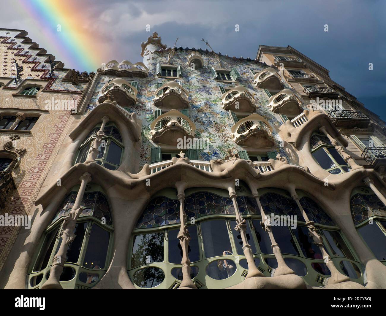 The casa batllo barcelona exterior detail gaudi masterpiece Stock Photo ...