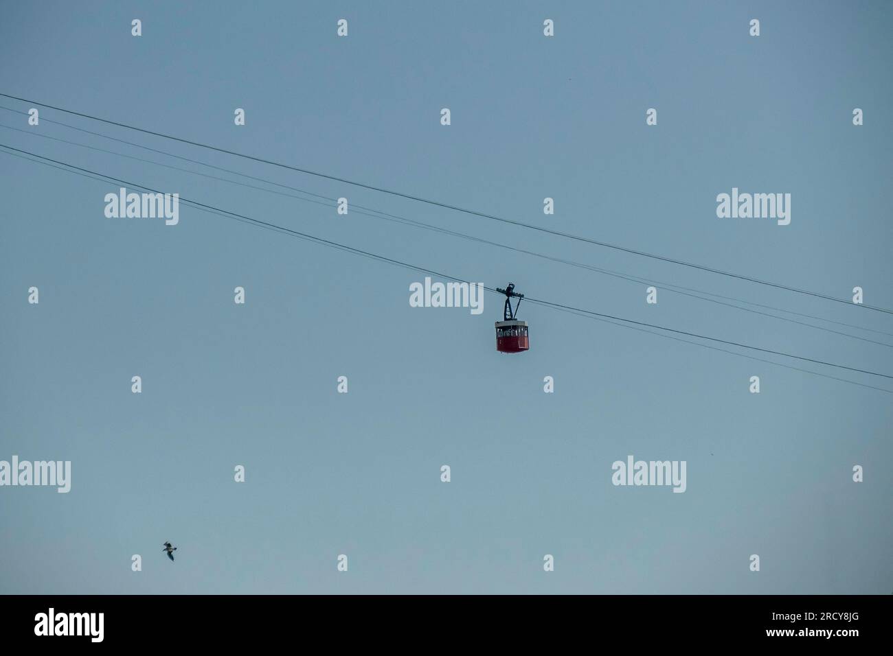 Port Cable Car Jaume I Tower teleferico Barcelona Spain Stock Photo - Alamy