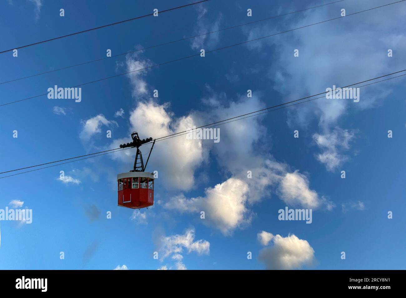 Port Cable Car Jaume I Tower teleferico Barcelona Spain Stock Photo - Alamy