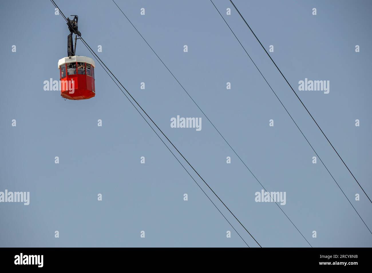 Port Cable Car Jaume I Tower teleferico Barcelona Spain Stock Photo - Alamy