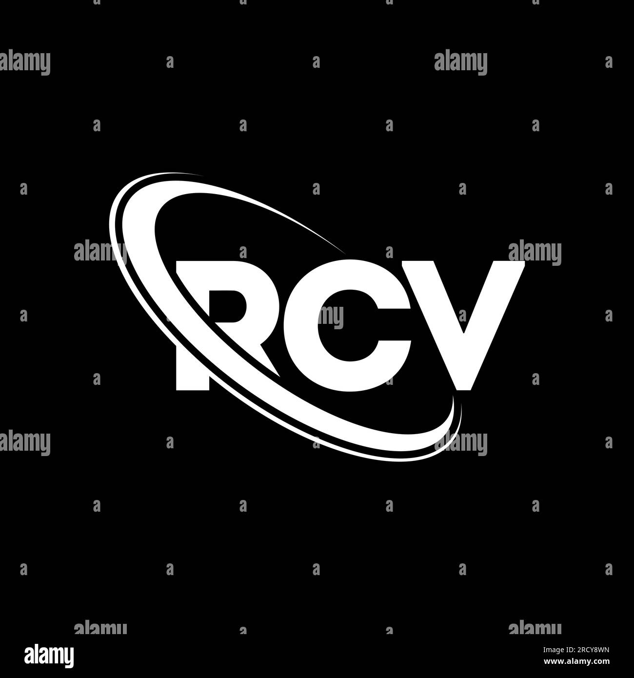 Rcv minimalist logo Stock Vector Images - Alamy